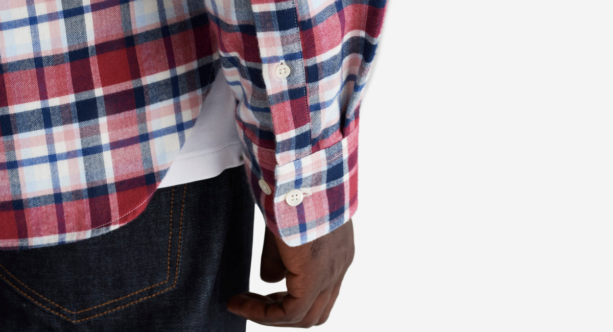 Censo Red Check Cotton Check Shirt | Oliver Sweeney