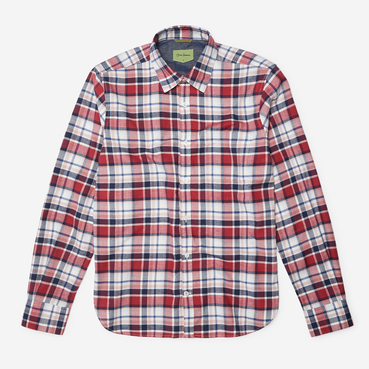 Censo Red Check Cotton Check Shirt | Oliver Sweeney