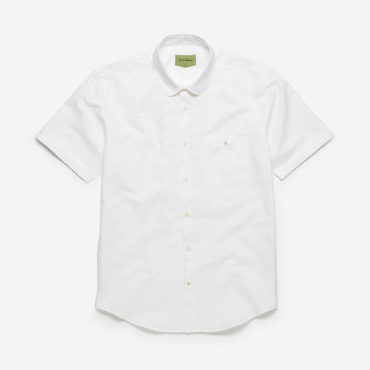 Everthorpe White Short Sleeved Shirt | Oliver Sweeney