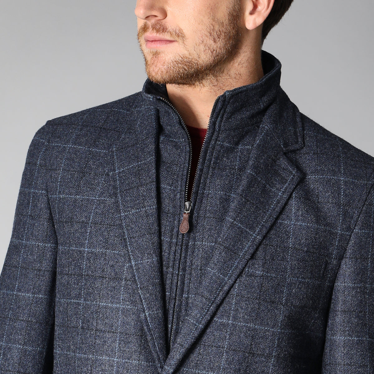 Men's Designer Holbrook Blue Check Jacket | Oliver Sweeney