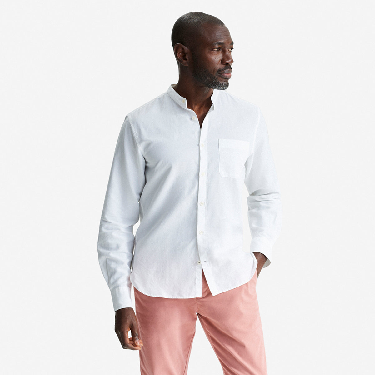 Lambley White | Men's Cotton/Linen Shirt | Men's Shirts | Oliver Sweeney
