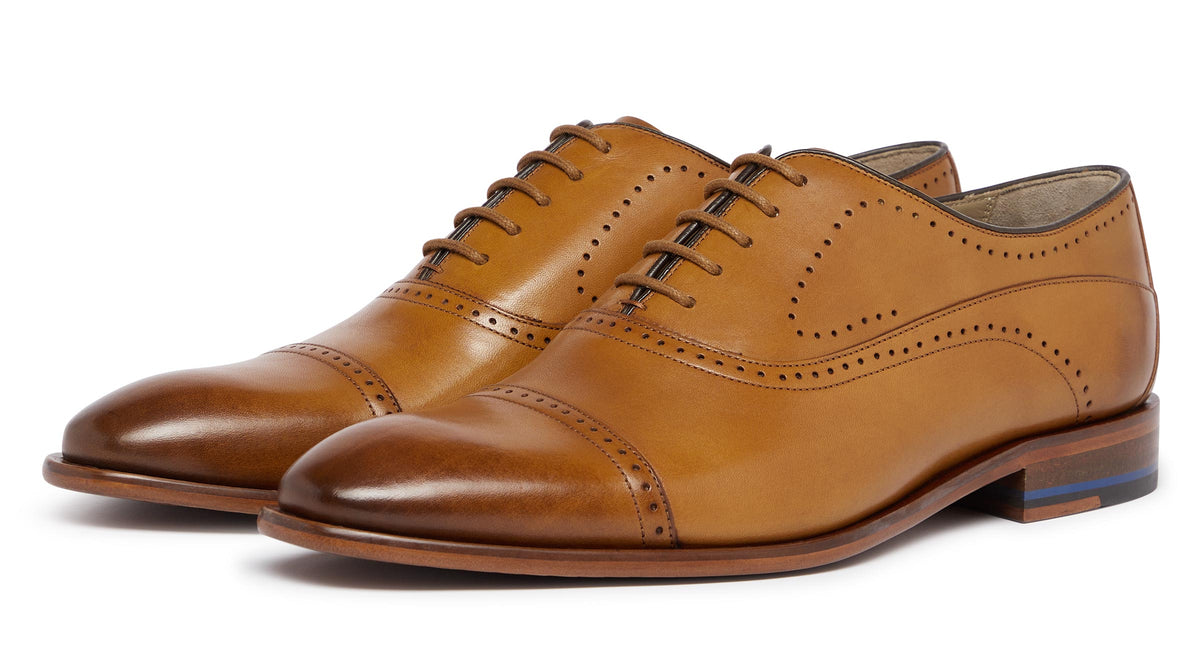 Mallory Light Tan | Men's Leather Oxford Shoes | Oliver Sweeney