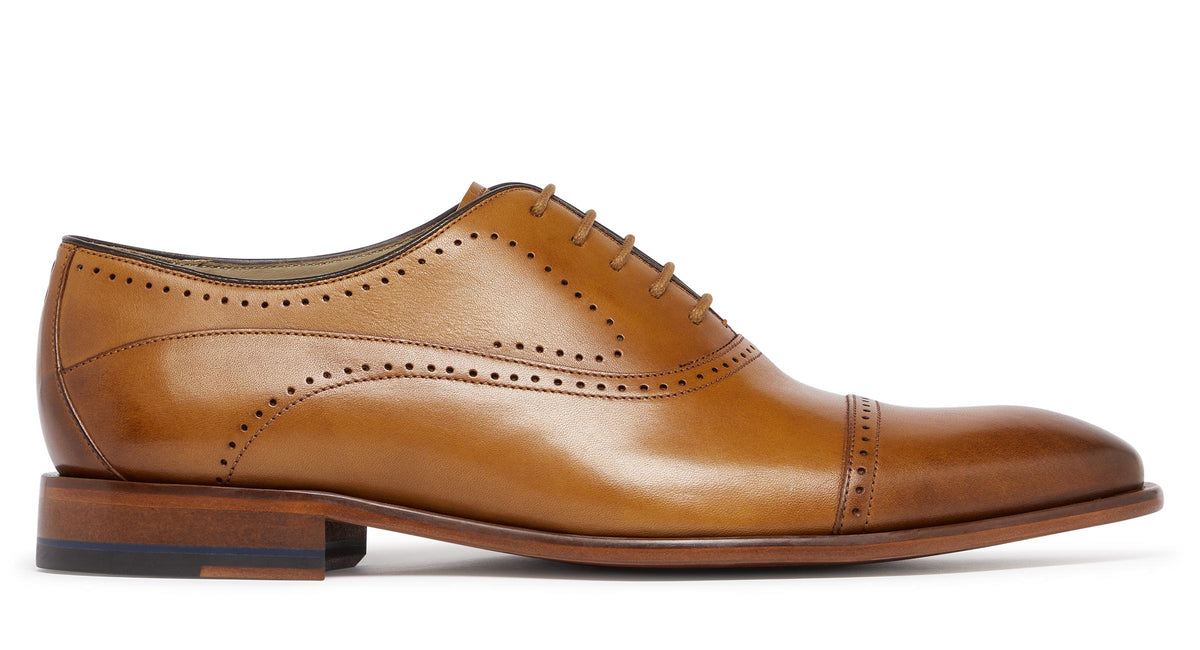 Mallory Light Tan | Men's Leather Oxford Shoes | Oliver Sweeney