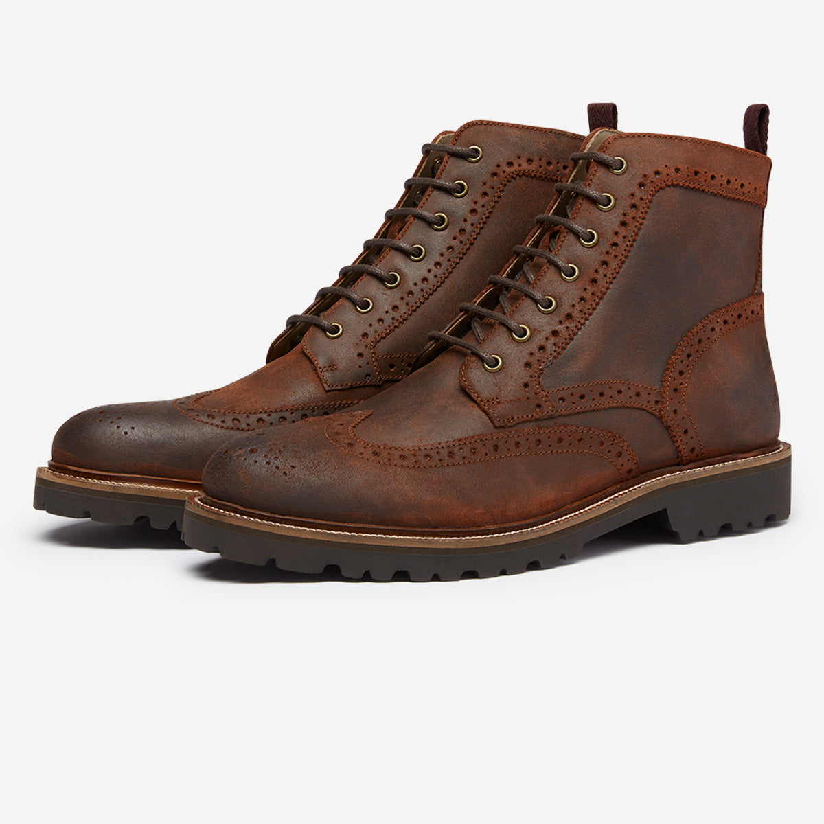 Milbrook Brown | Leather Brogue Boots | Men's Boots | Oliver Sweeney