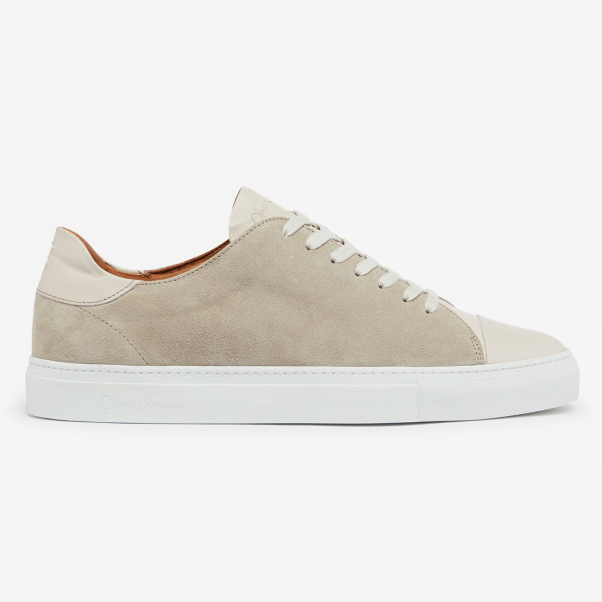 Ossos Stone | Leather/Suede Trainer | Men's Trainers | Oliver Sweeney