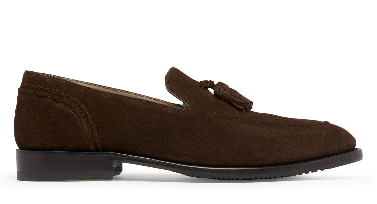 Plumtree Chocolate | Men's Suede Loafers | Oliver Sweeney