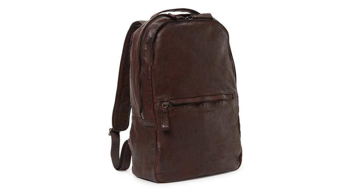 Ramsey Dark Brown | Leather Backpack | Men's Bags | Oliver Sweeney