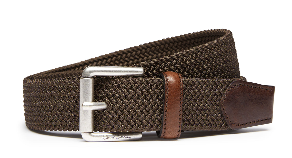 Sorico Brown | Woven Belt | Men's Belts | Oliver Sweeney