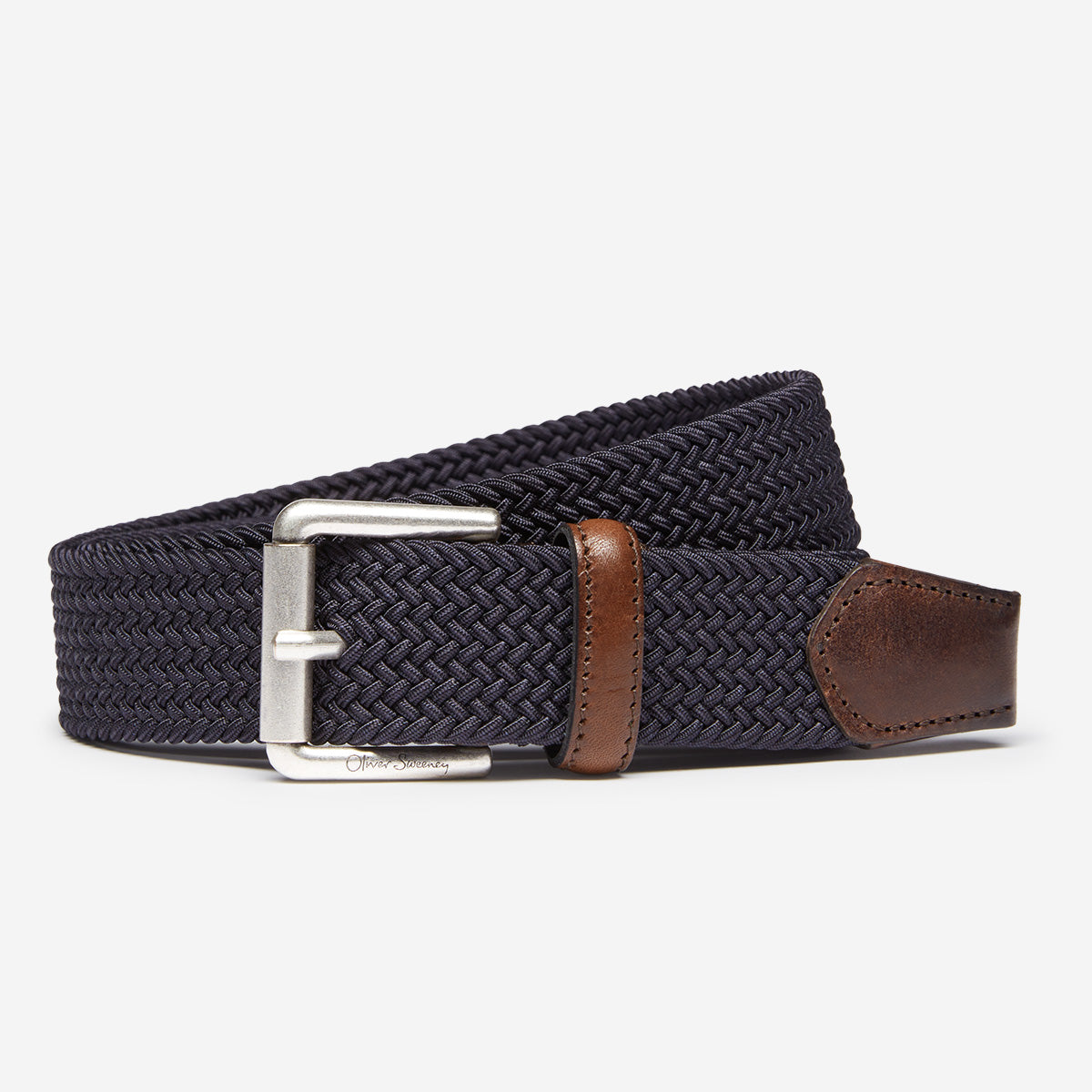 Sorico Navy | Woven Belt | Men's Belts | Oliver Sweeney