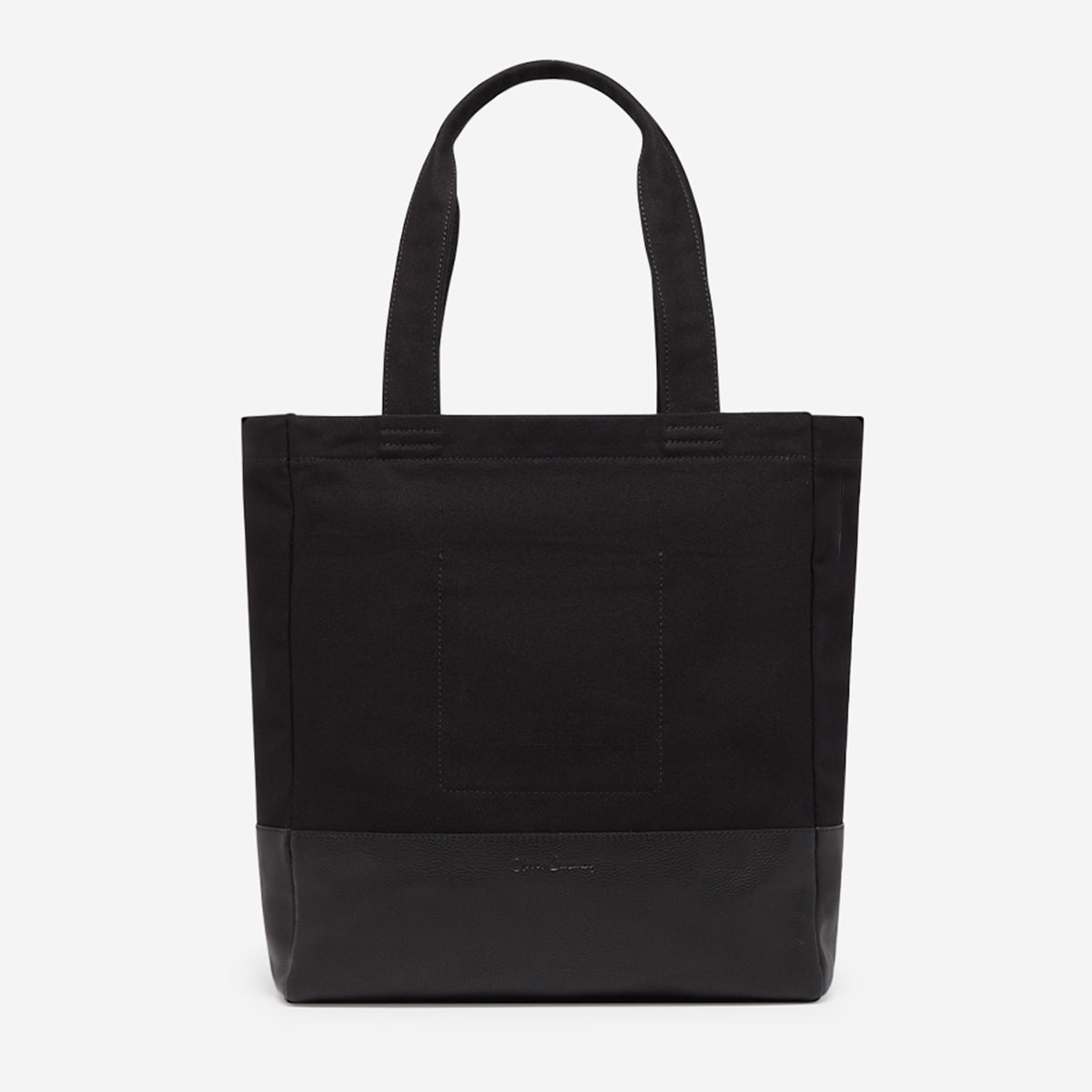 Ballig Black Canvas/Leather Tote Bag | Oliver Sweeney