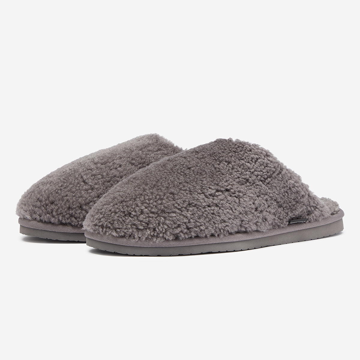 Stornoway Grey Slippers | men's Shearling Slippers | Oliver Sweeney
