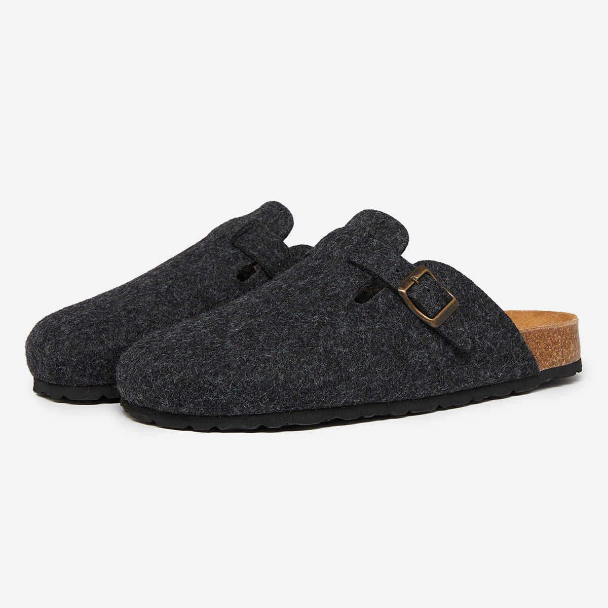 Valadares Charcoal Mule Slippers | Men's Slippers | Oliver Sweeney